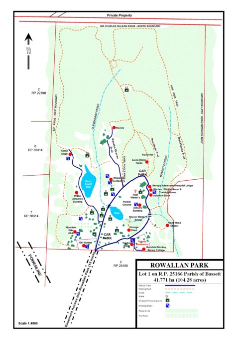 Rowallan Park Map | Rowallan Park Campsite